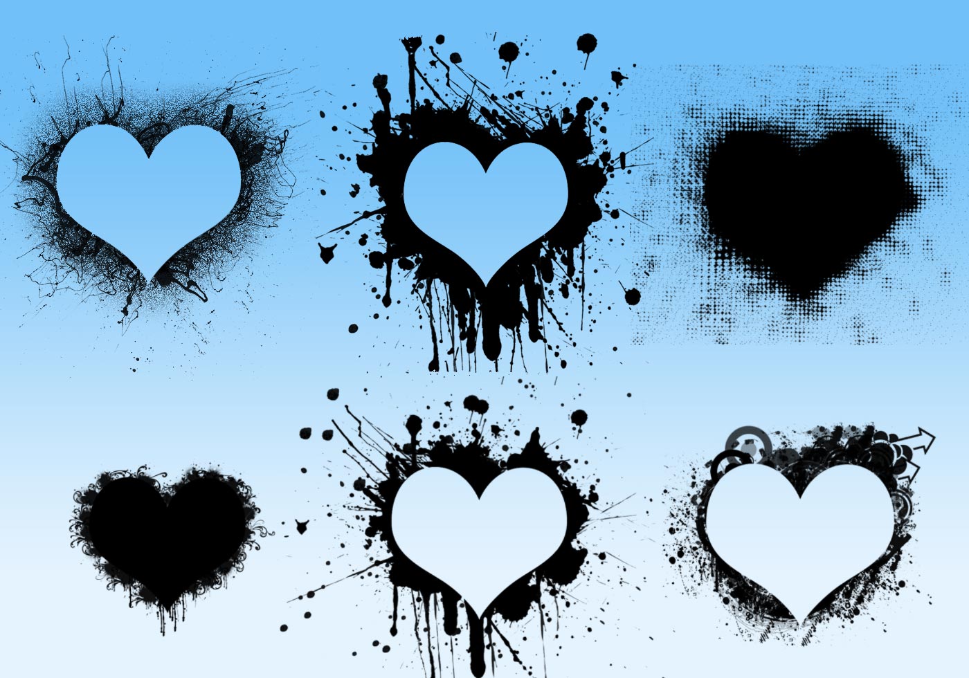 Damned Hearts - Free Photoshop Brushes at Brusheezy!