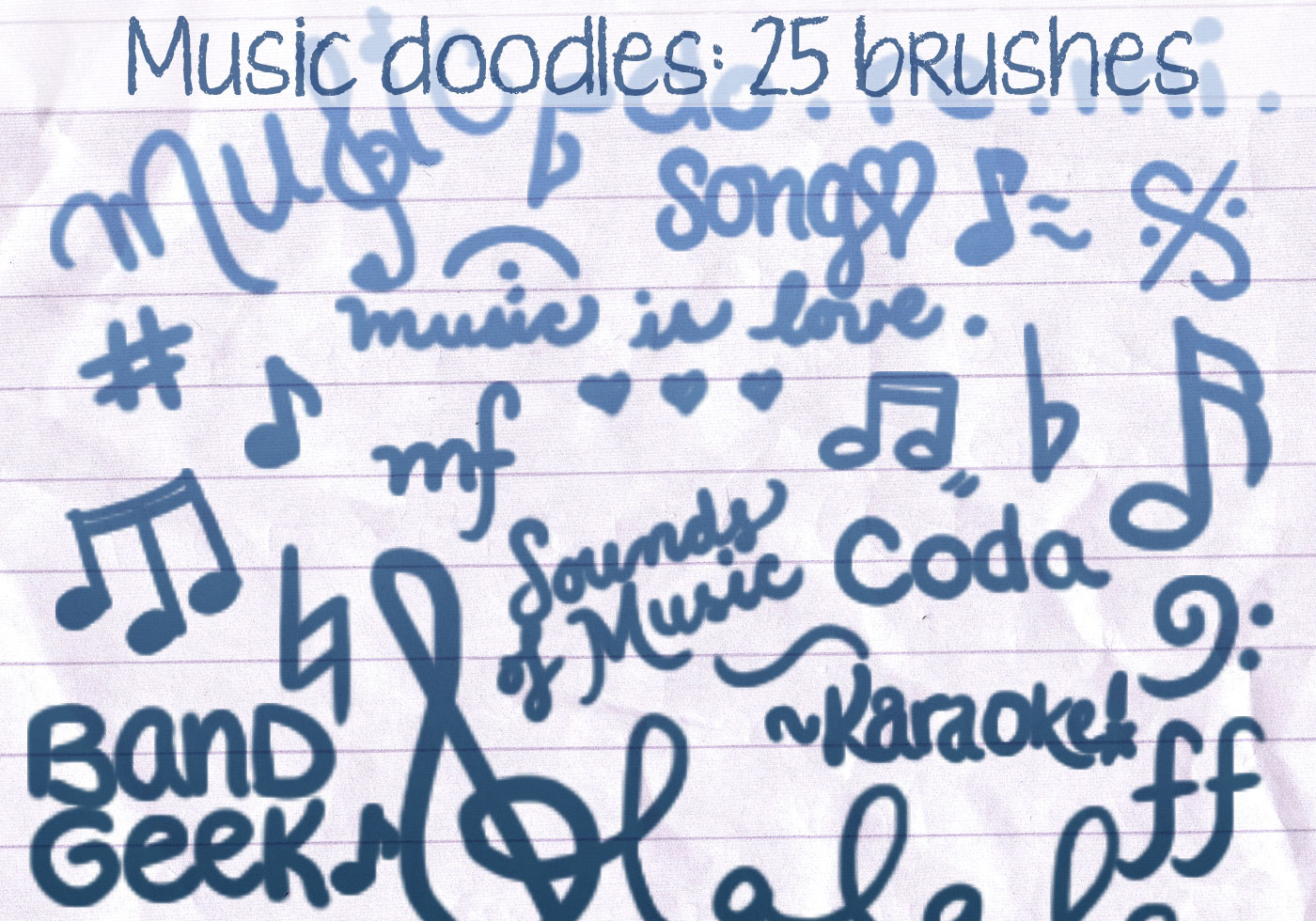 Music Doodles Brushes 2 - Free Photoshop Brushes at Brusheezy!