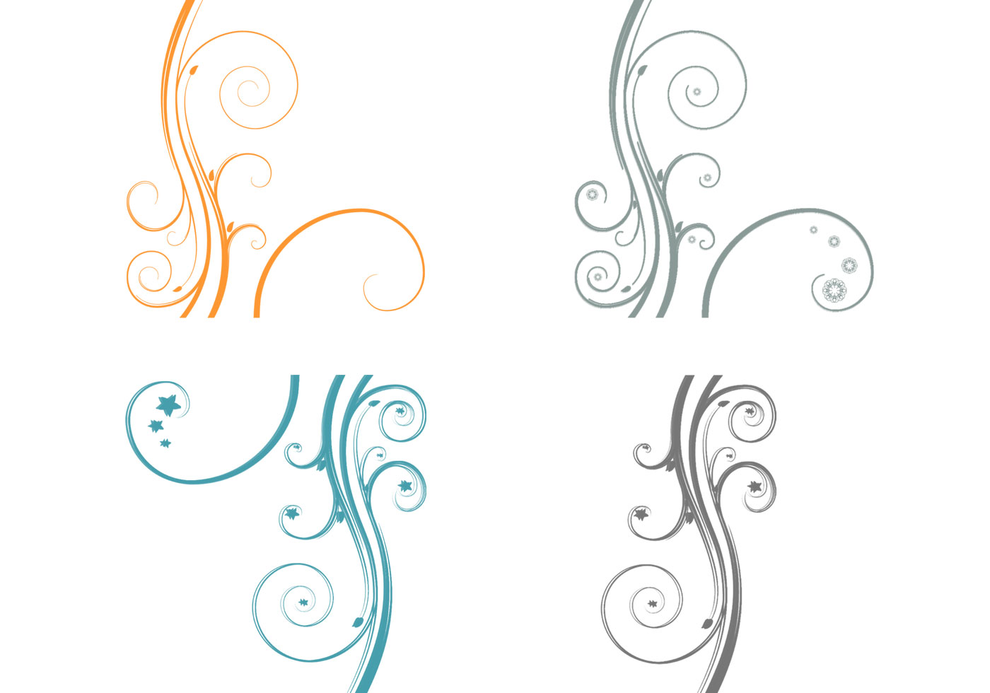 Free Swirly Floral Brushes from Brusheezy!