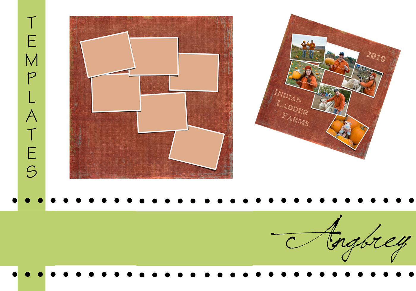 Free Rusty Multi Photo Scrapbook Template from Brusheezy!