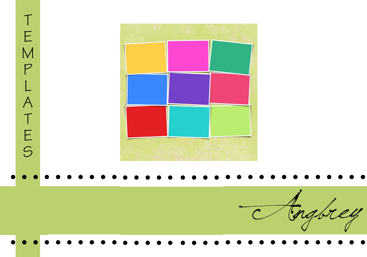 Bright & Colorful 9 image template - Free Photoshop Brushes at Brusheezy!