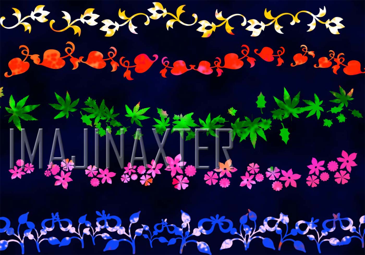 Free Border Flower Brushes