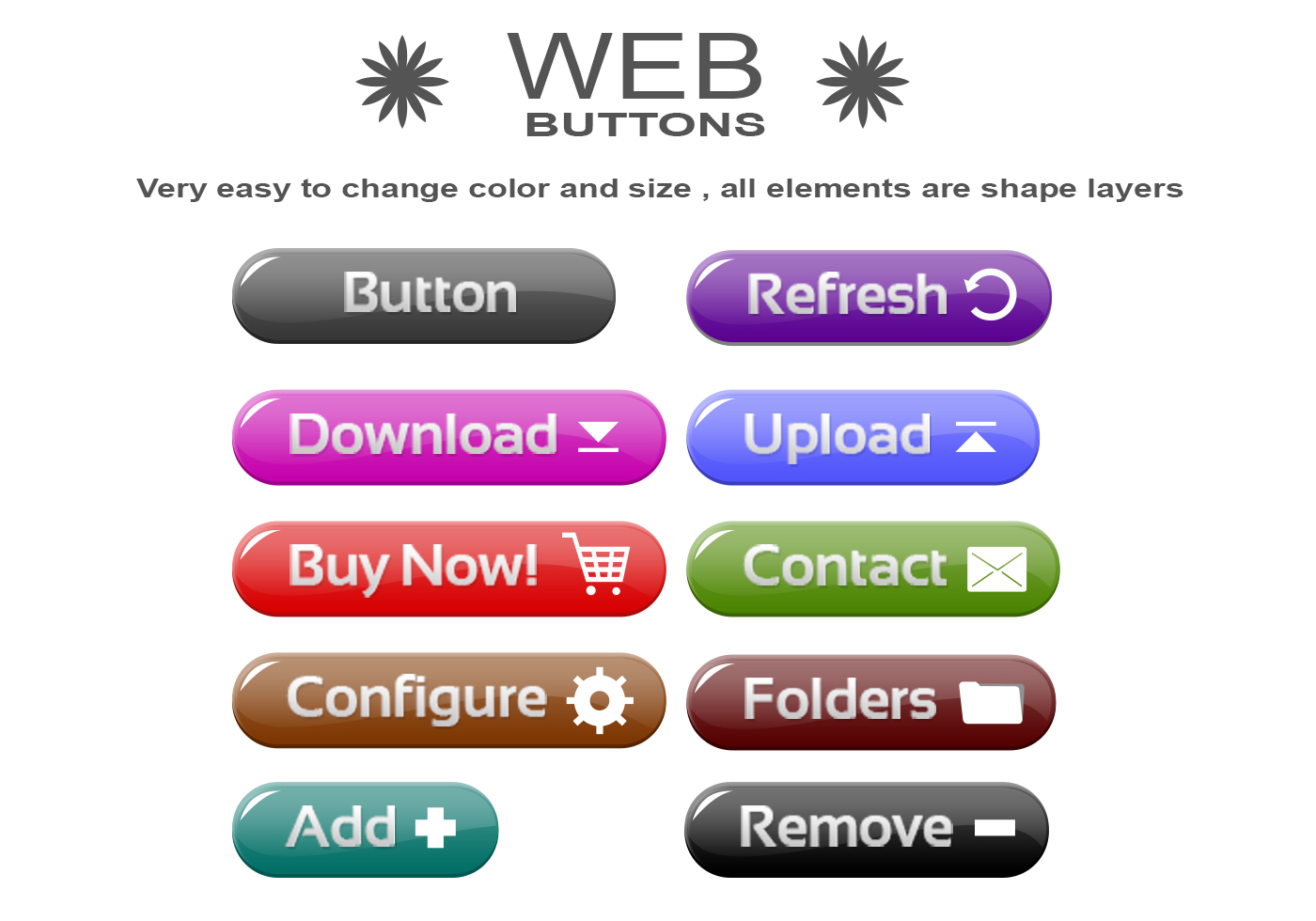 Free Web Button PSDs
