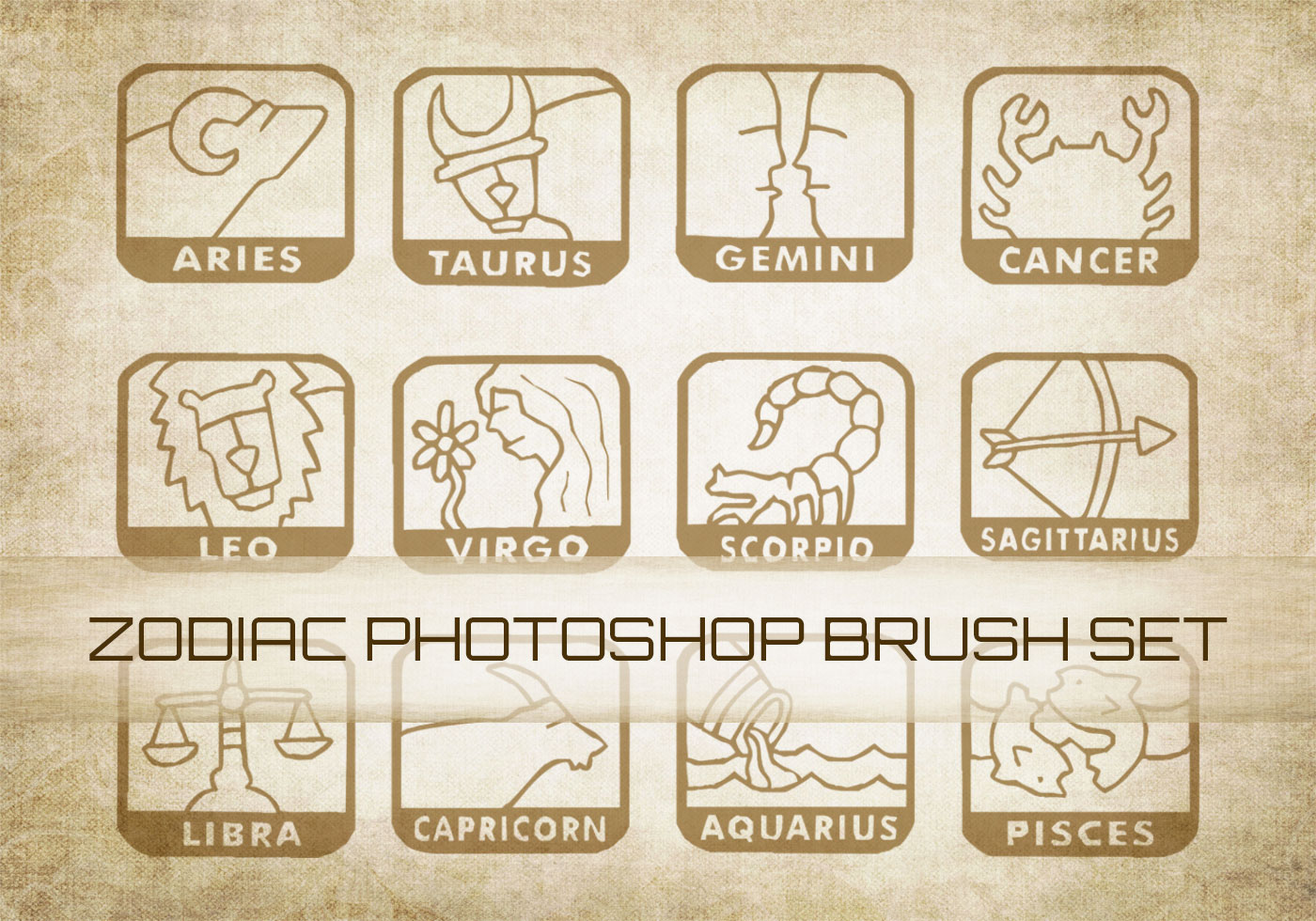 12 zodiacal brushes and shapes - Free Photoshop Brushes at Brusheezy!