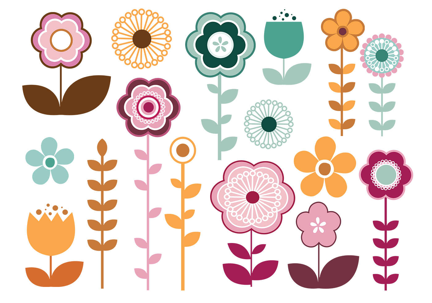 Stylish Flowers Brush Pack - Free Photoshop Brushes at Brusheezy!