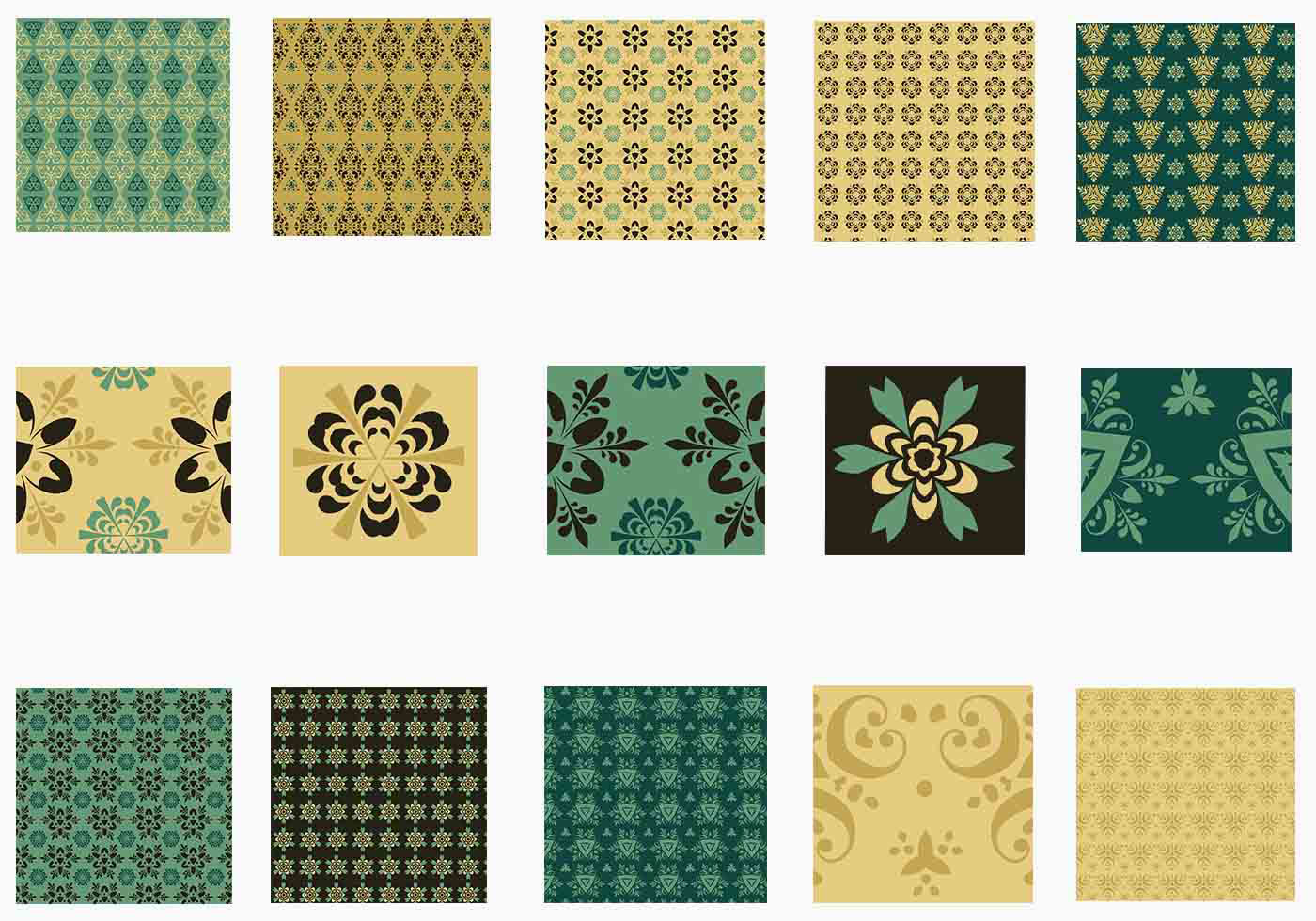 Emerald and Gold Photoshop Pattern Pack - Free Photoshop Brushes at ...