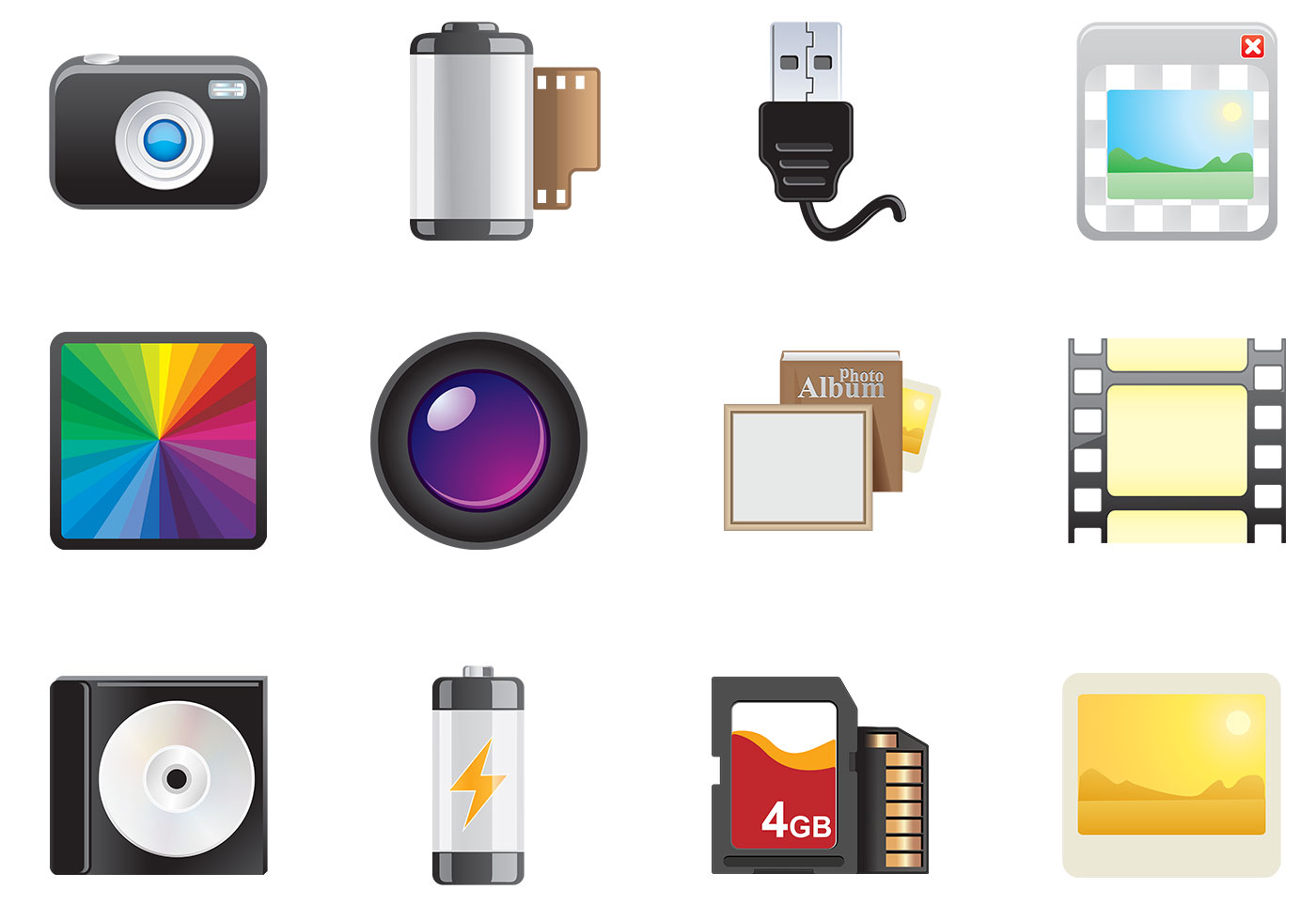 Photo Icons Brush Set - Free Photoshop Brushes at Brusheezy!