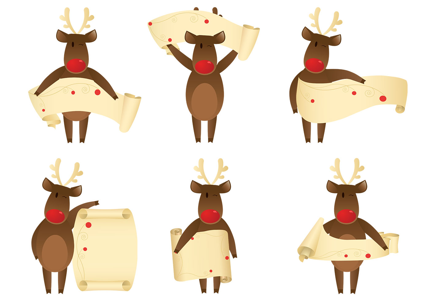 Winking Reindeer Banner Brush Pack - Free Photoshop Brushes at Brusheezy!