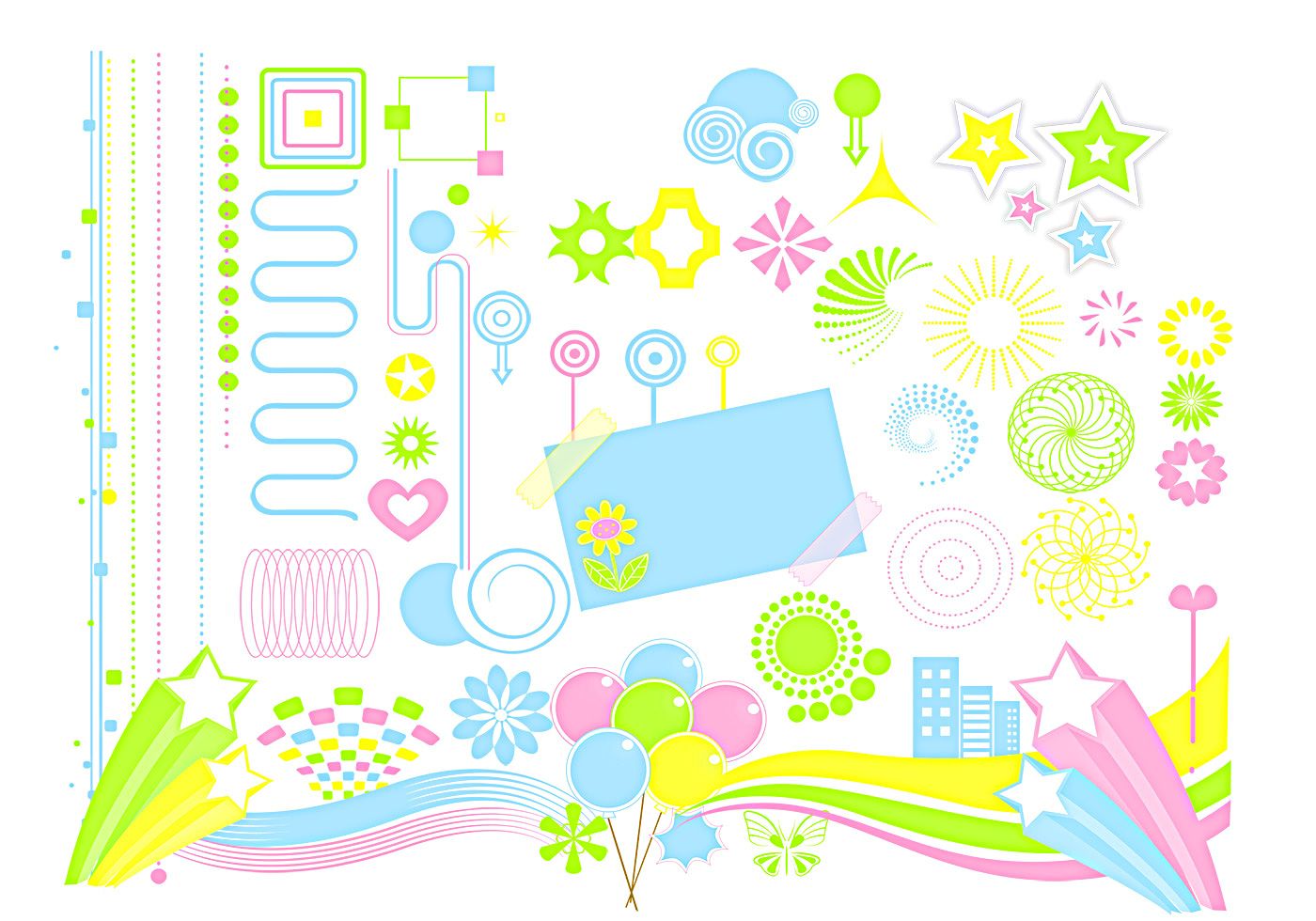 Funky Design Elements Brush Pack - Free Photoshop Brushes at Brusheezy!