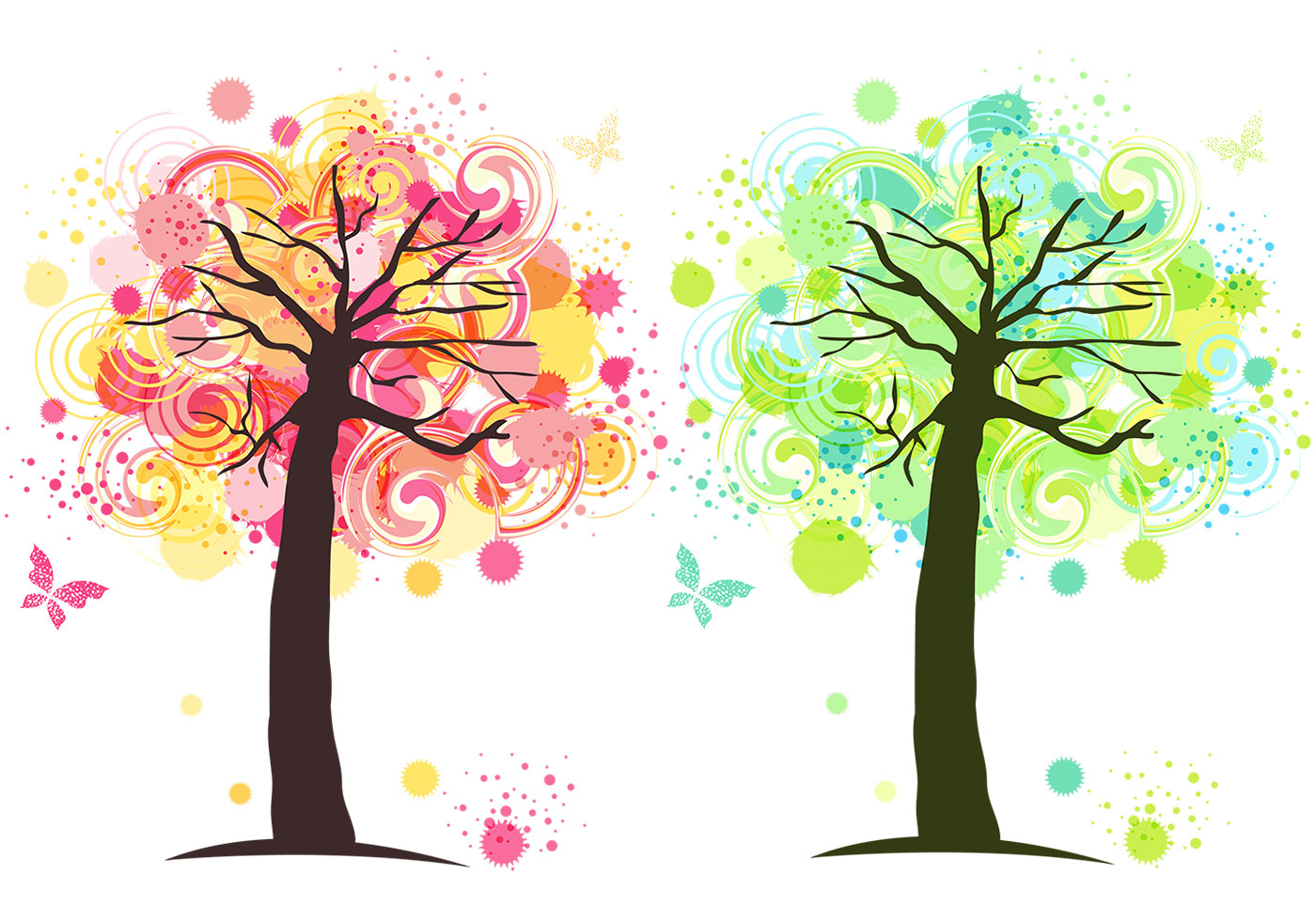 Ink Splat Tree Photoshop Wallpaper Pack - Free Photoshop Brushes at ...
