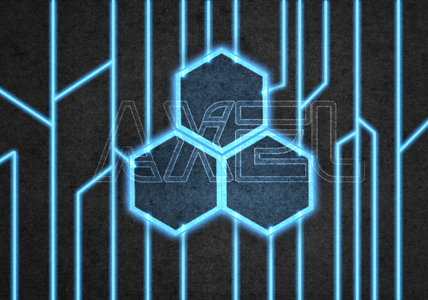 Tron Circuit Pattern Art & Line Circuit Design In Blue Backgrounds,