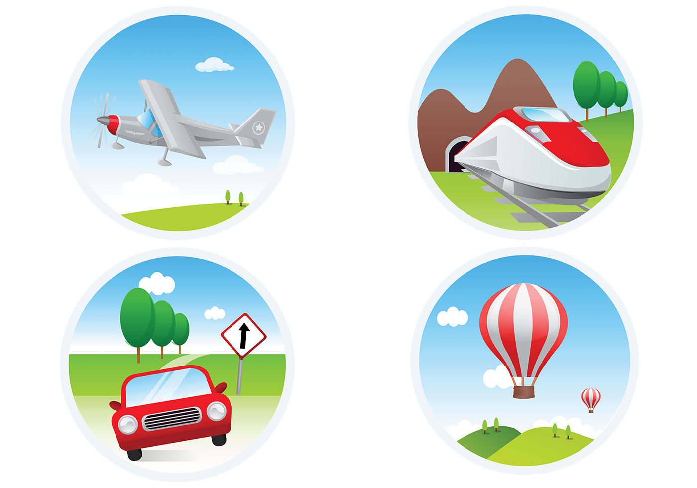 Four Transportation Icon PSD Pack - Free Photoshop Brushes at Brusheezy!