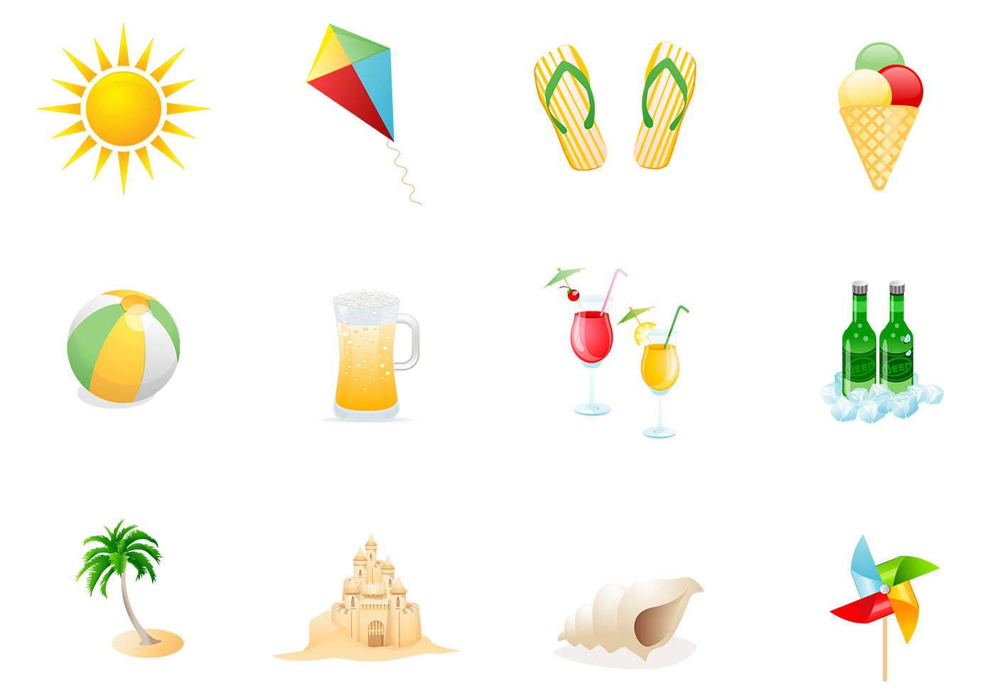 Beach Icons PSD Pack Two - Free Photoshop Brushes at Brusheezy!