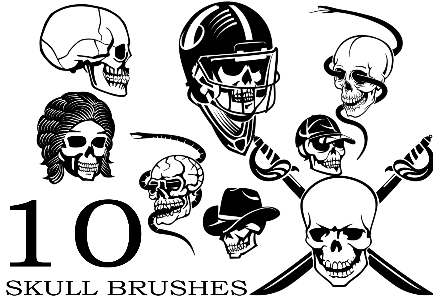 Skull Brush Pack 2