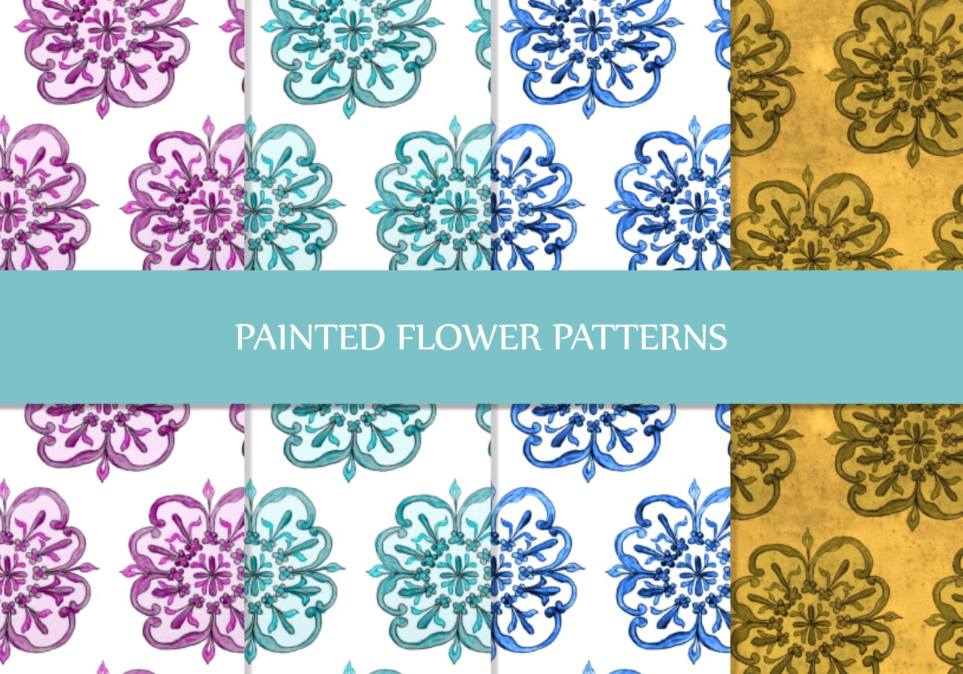 Painted Floral Patterns | Free Photoshop Patterns at Brusheezy!