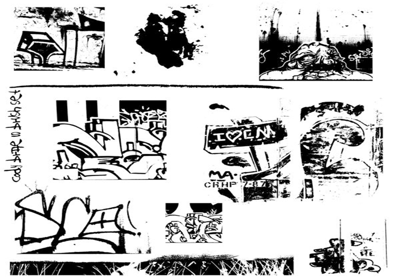 10 Grunge Brush Set | Free Photoshop Brushes at Brusheezy!