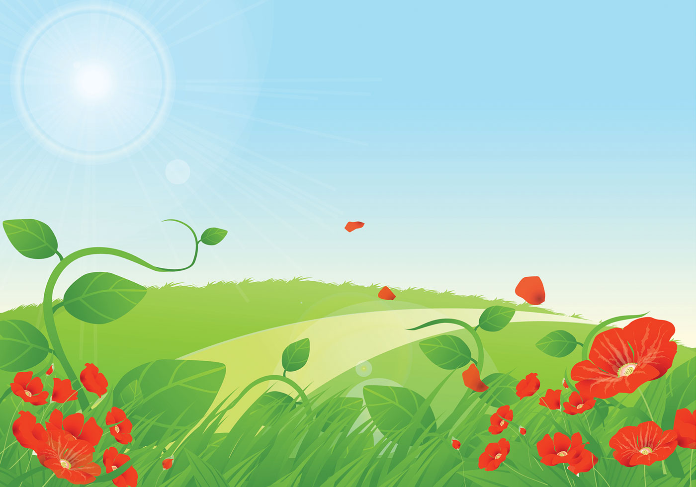 Summer Poppies Floral Background - Free Photoshop Brushes at Brusheezy!