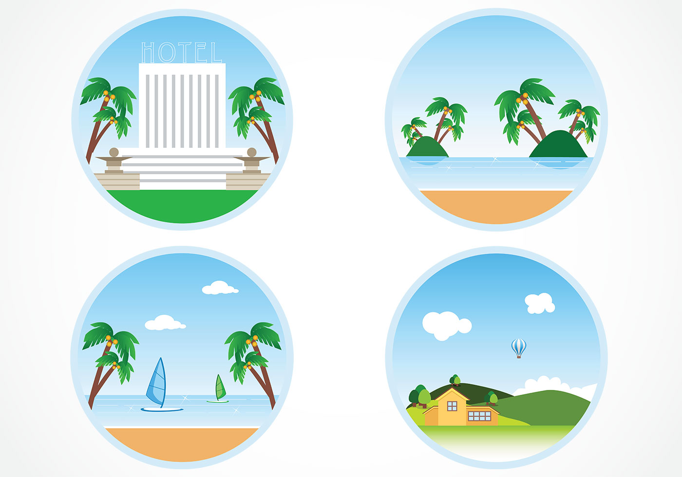 Circular Summer Holiday Backgrounds - Free Photoshop Brushes at Brusheezy!
