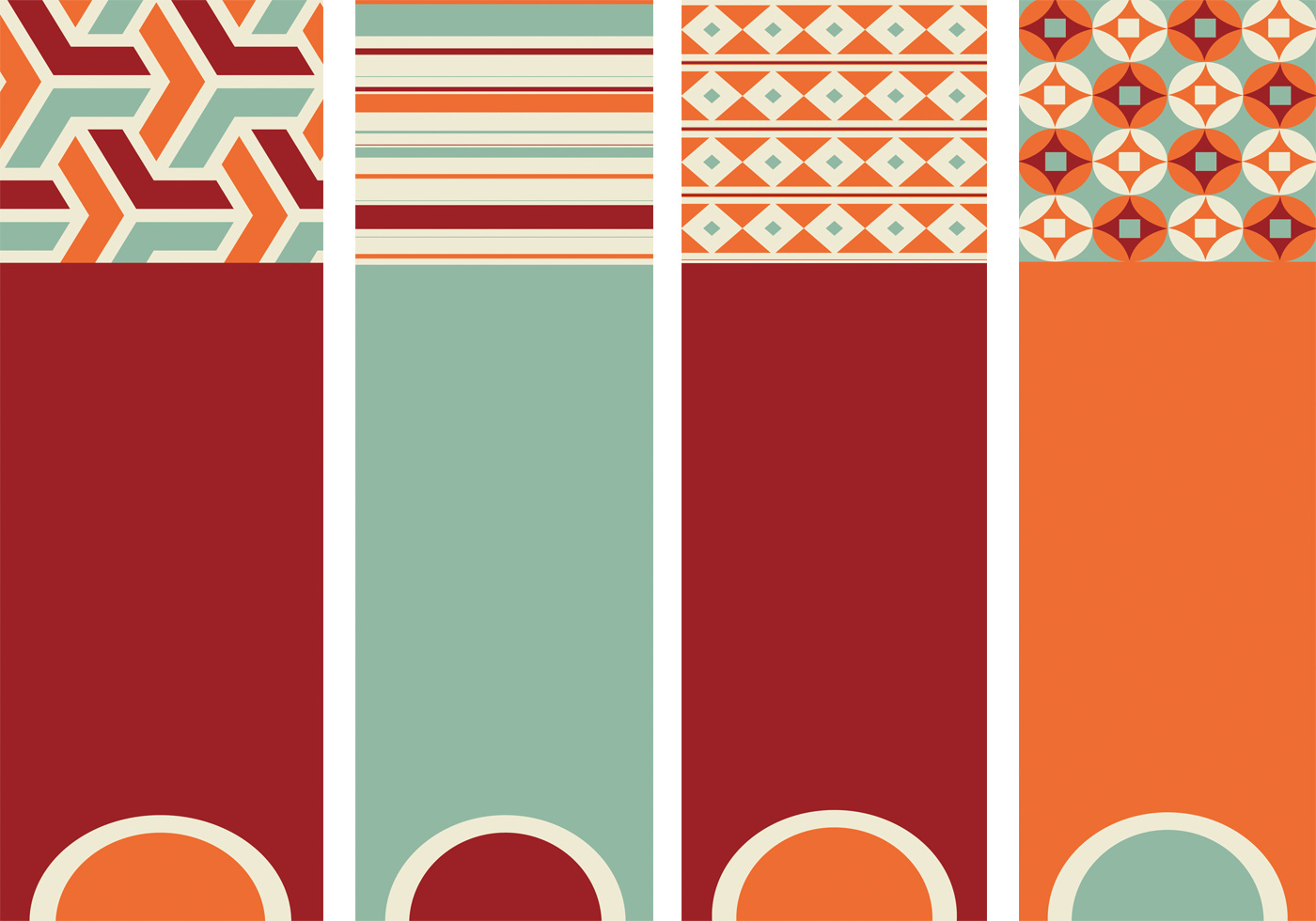 Retro Patterned Banner Pack - Free Photoshop Brushes at Brusheezy!