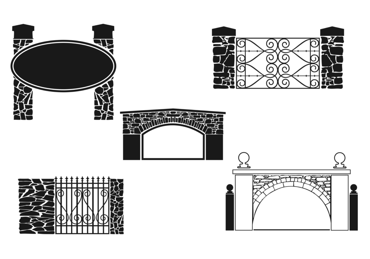 Stone Gate Brushes Pack - Free Photoshop Brushes at Brusheezy!