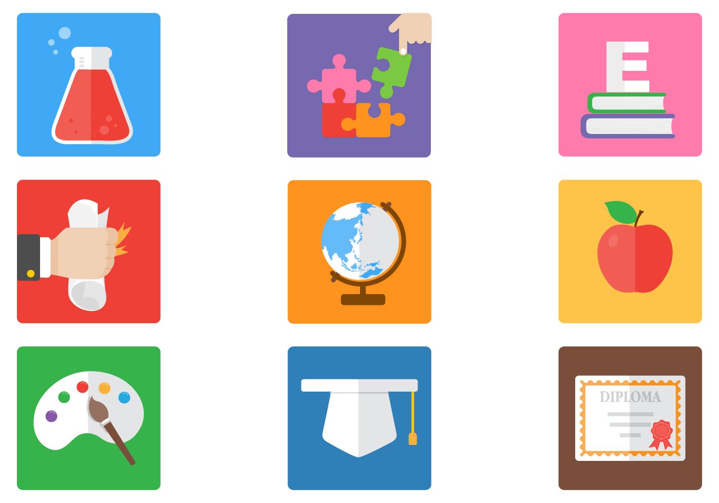 Bright Education Icons PSD Pack - Free Photoshop Brushes at Brusheezy!