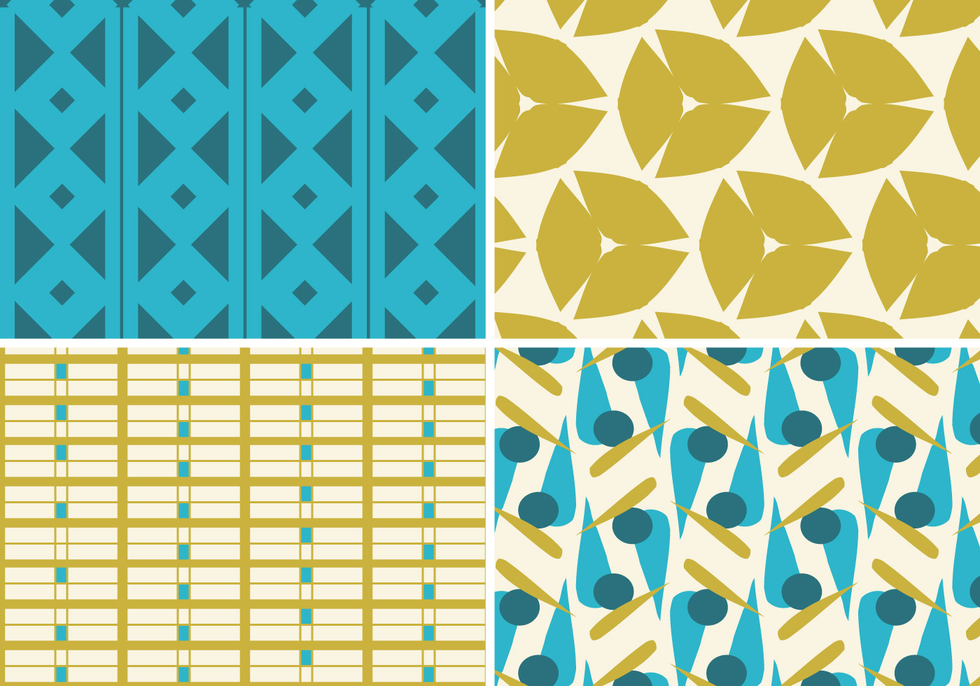 Teal and Gold Funky Pattern Pack - Free Photoshop Brushes at Brusheezy!
