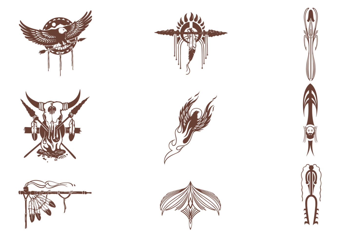 Native American Brush Elements Pack - Free Photoshop Brushes at Brusheezy!