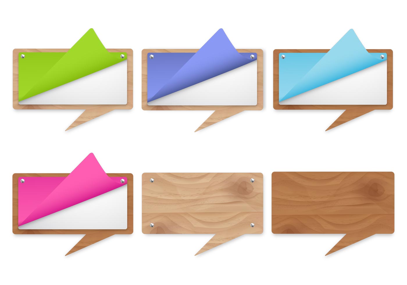 Modern Wooden Speech Bubble PSD Pack - Free Photoshop Brushes at Brusheezy!