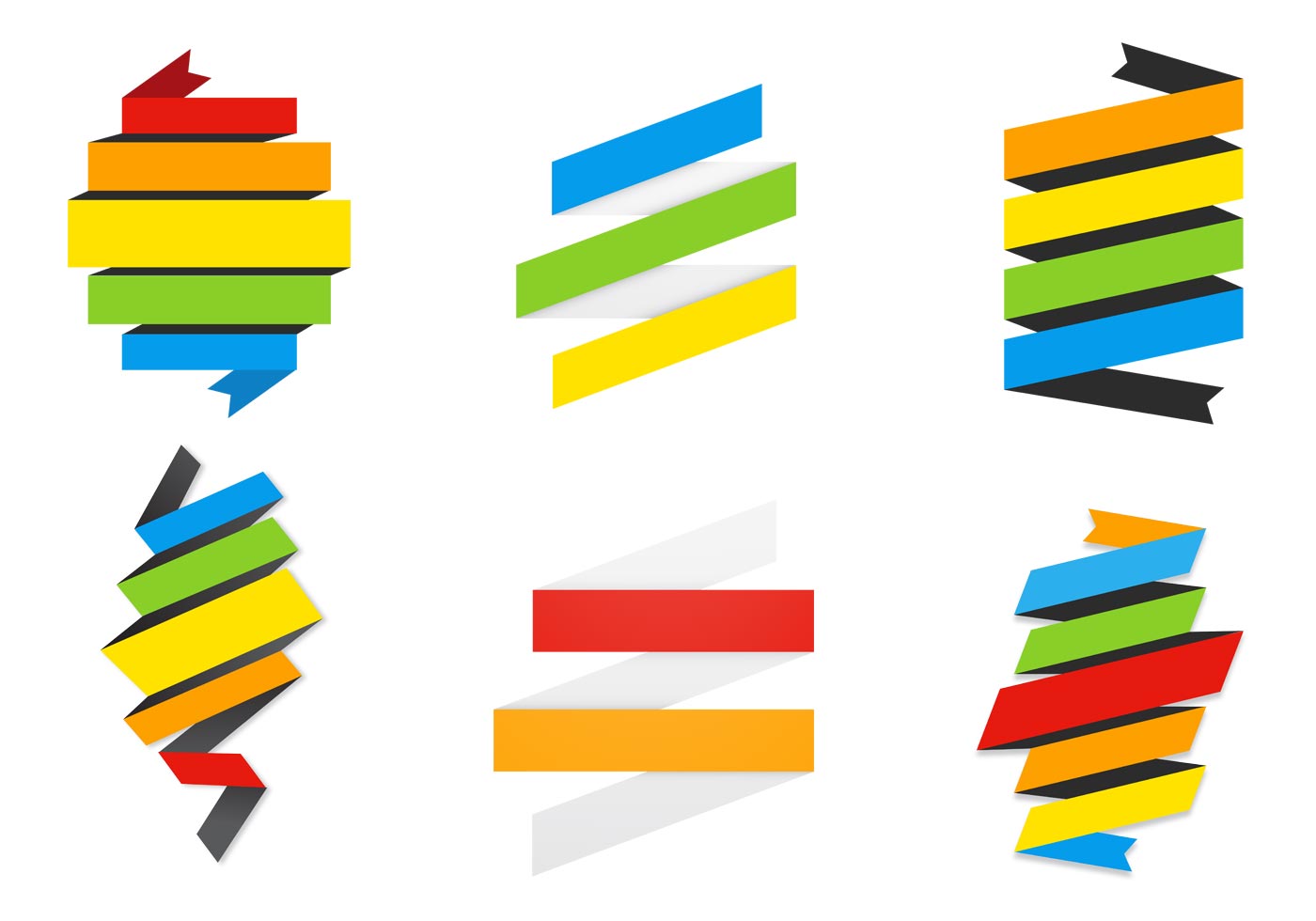 Rainbow Ribbon Banners - Free Photoshop Brushes at Brusheezy!