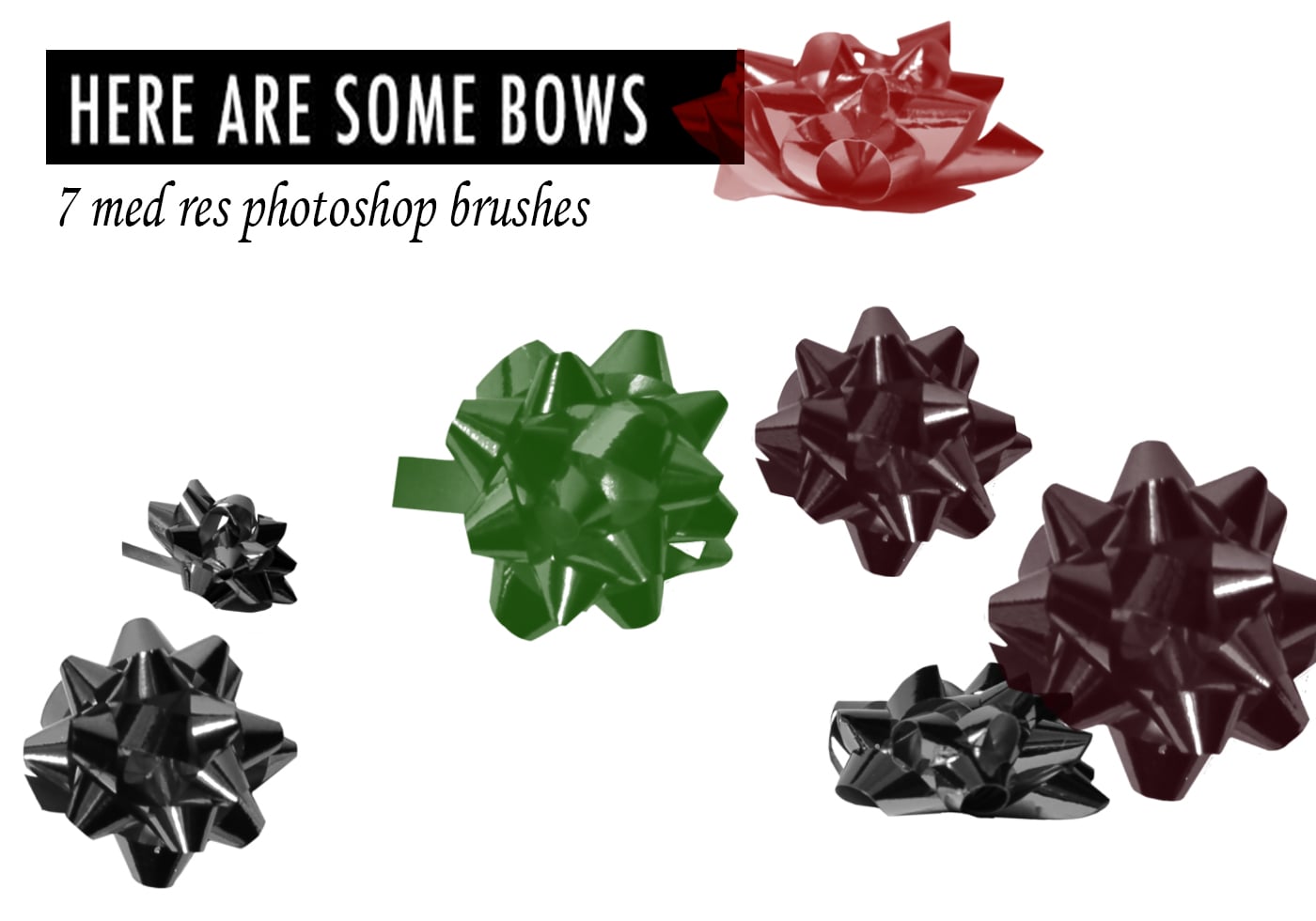 Christmas Bow Brushes | Free Photoshop Brushes at Brusheezy!