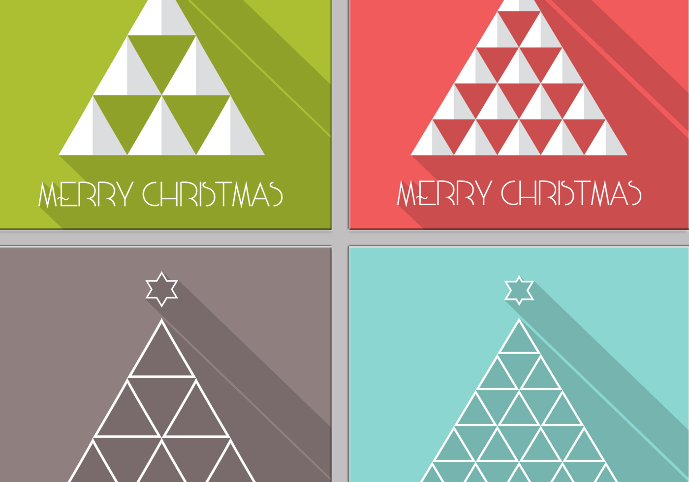 Long Shadow Christmas Tree PSD Pack - Free Photoshop Brushes at Brusheezy!