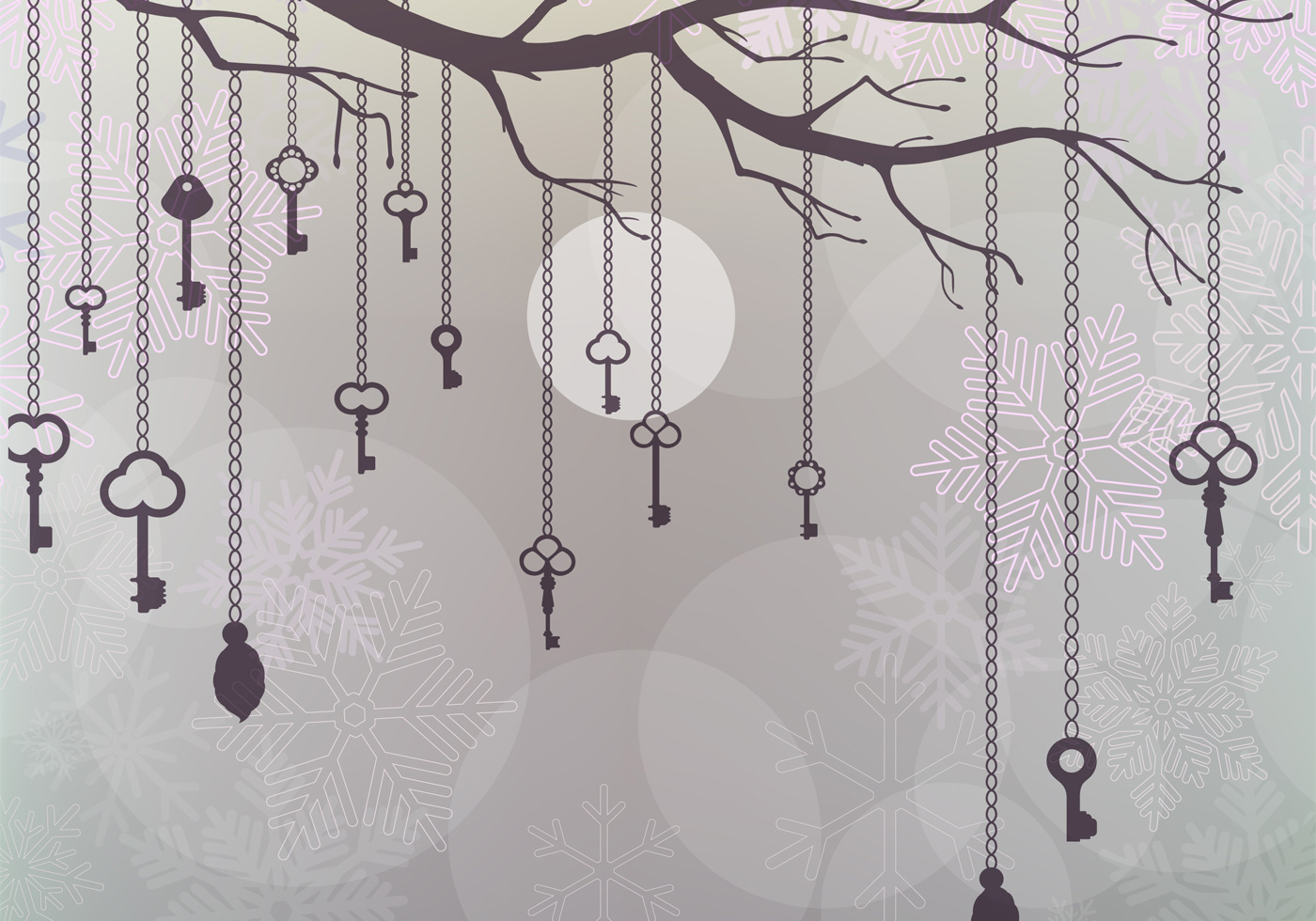 Snowy Hanging Keys Wallpaper Pack - Free Photoshop Brushes at Brusheezy!