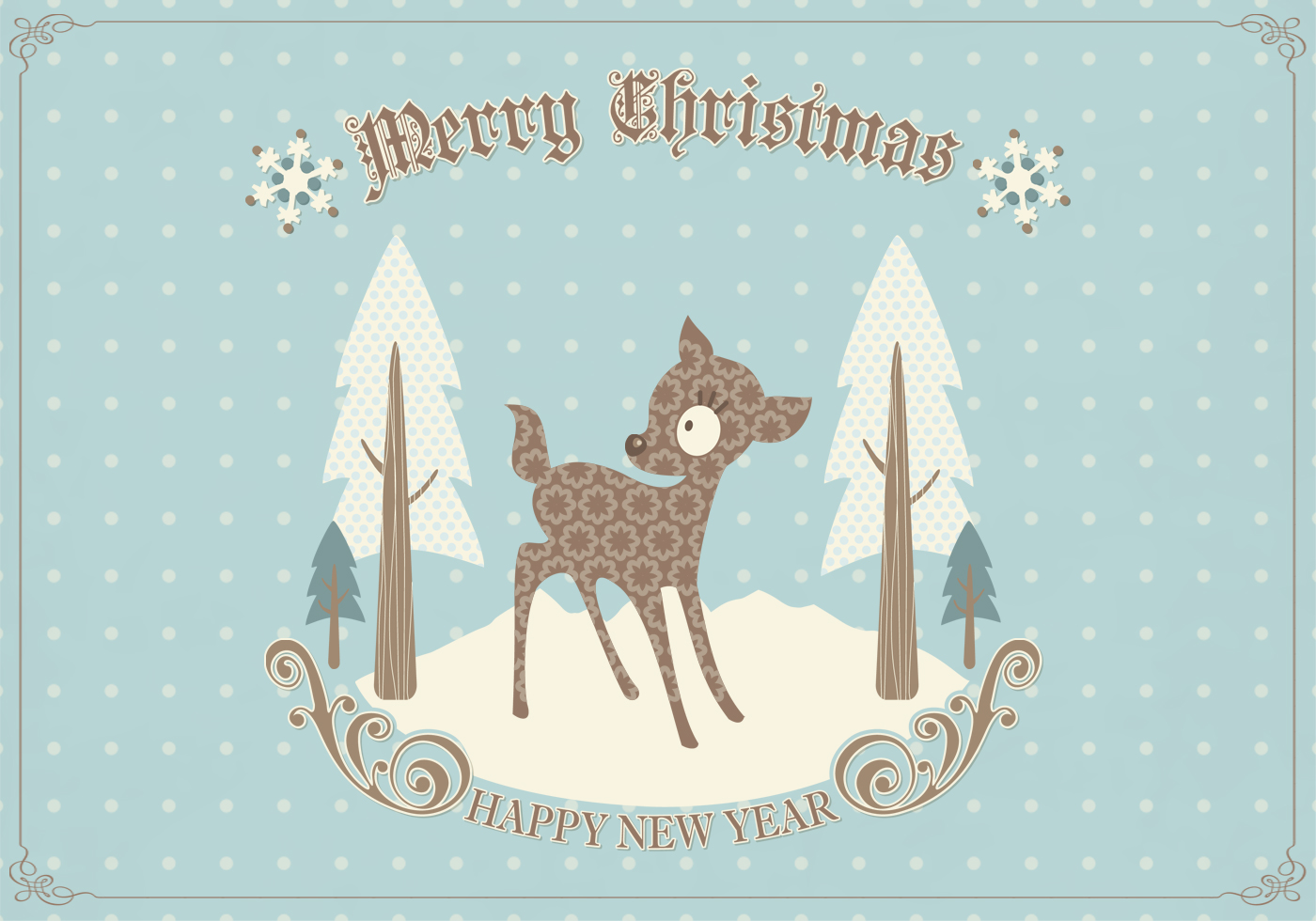 Retro Deer Christmas Card PSD - Free Photoshop Brushes at Brusheezy!