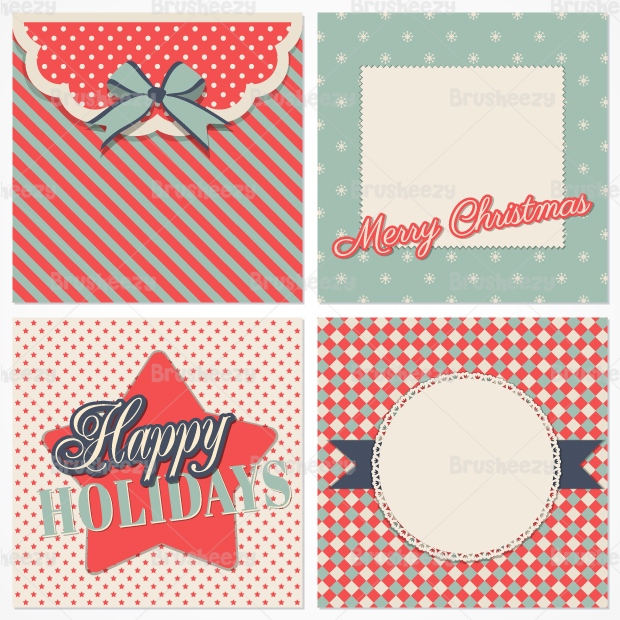 Retro Christmas Card PSD Pack - Free Photoshop Brushes at Brusheezy!