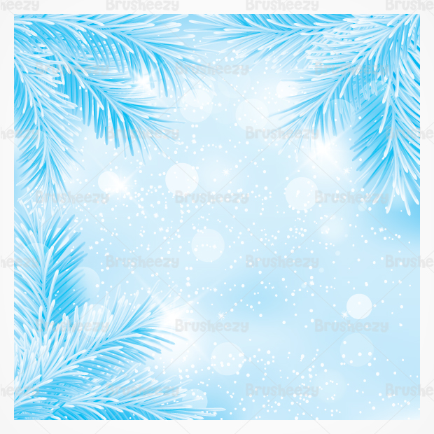 Blue Christmas Pine Branches PSD Background - Free Photoshop Brushes at ...