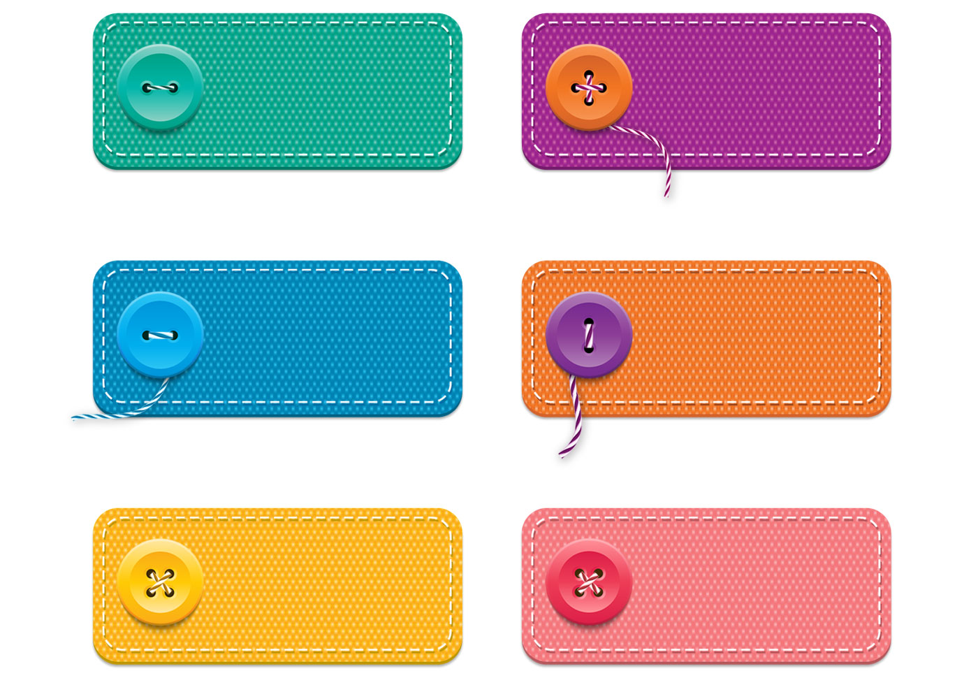 Fabric Banner PSDs with Buttons Pack - Free Photoshop Brushes at Brusheezy!