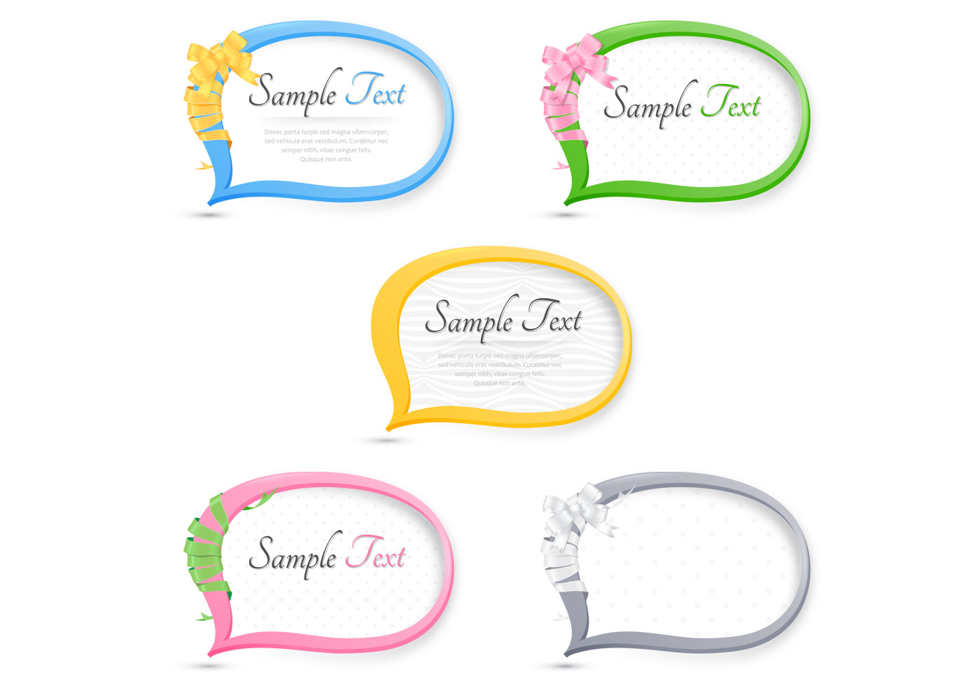 Ribbon Wrapped Speech Bubble PSD Pack - Free Photoshop Brushes at ...