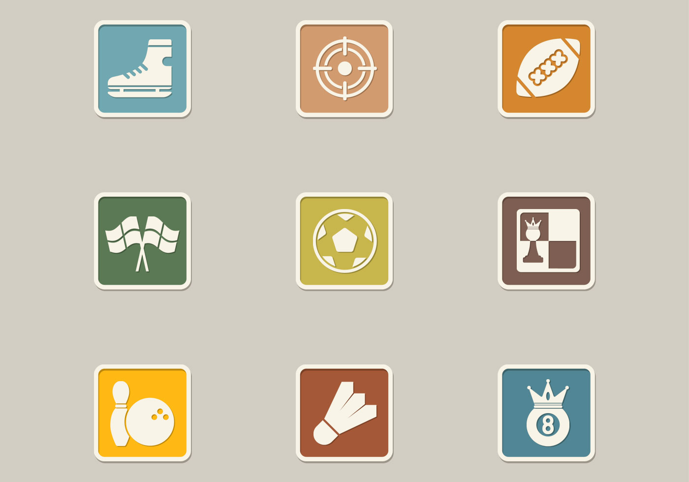 Retro Sports Icon PSD Pack - Free Photoshop Brushes at Brusheezy!