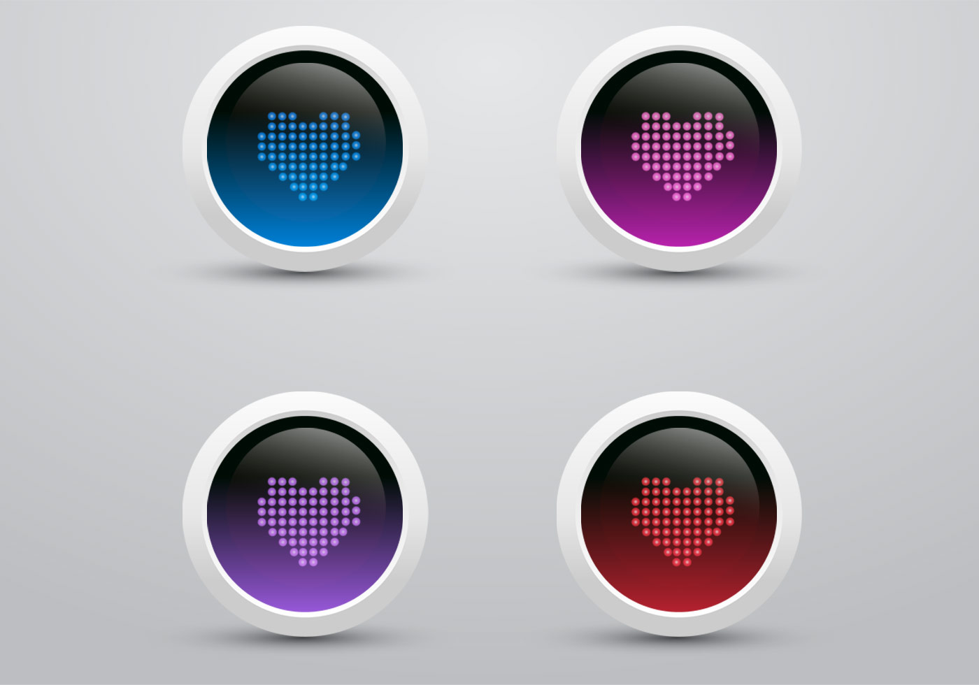 Digital LED Heart Icon PSD Pack - Free Photoshop Brushes at Brusheezy!