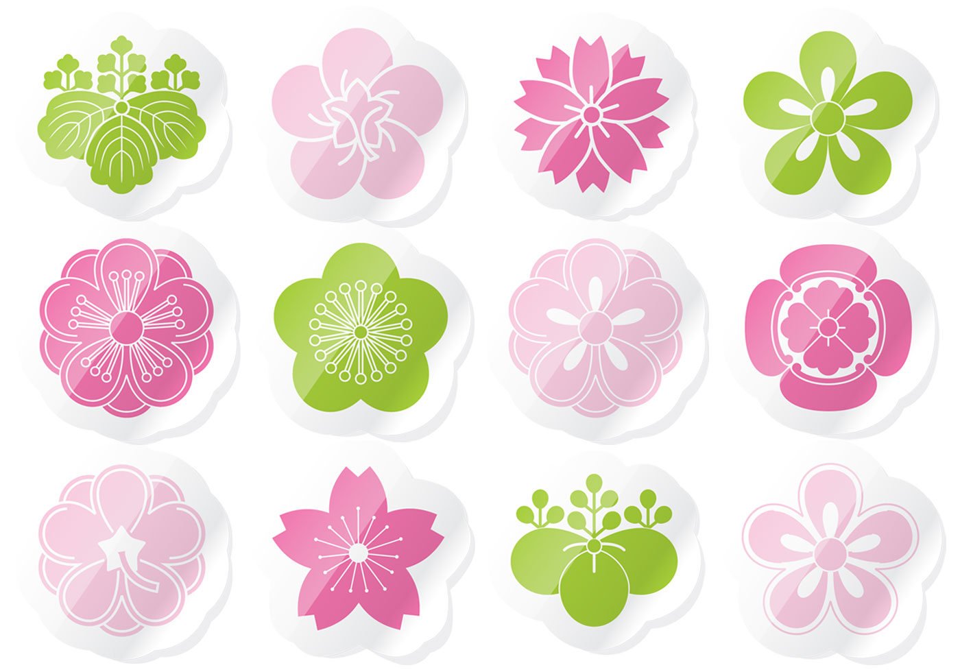 Flower Sticker PSD Pack - Free Photoshop Brushes at Brusheezy!