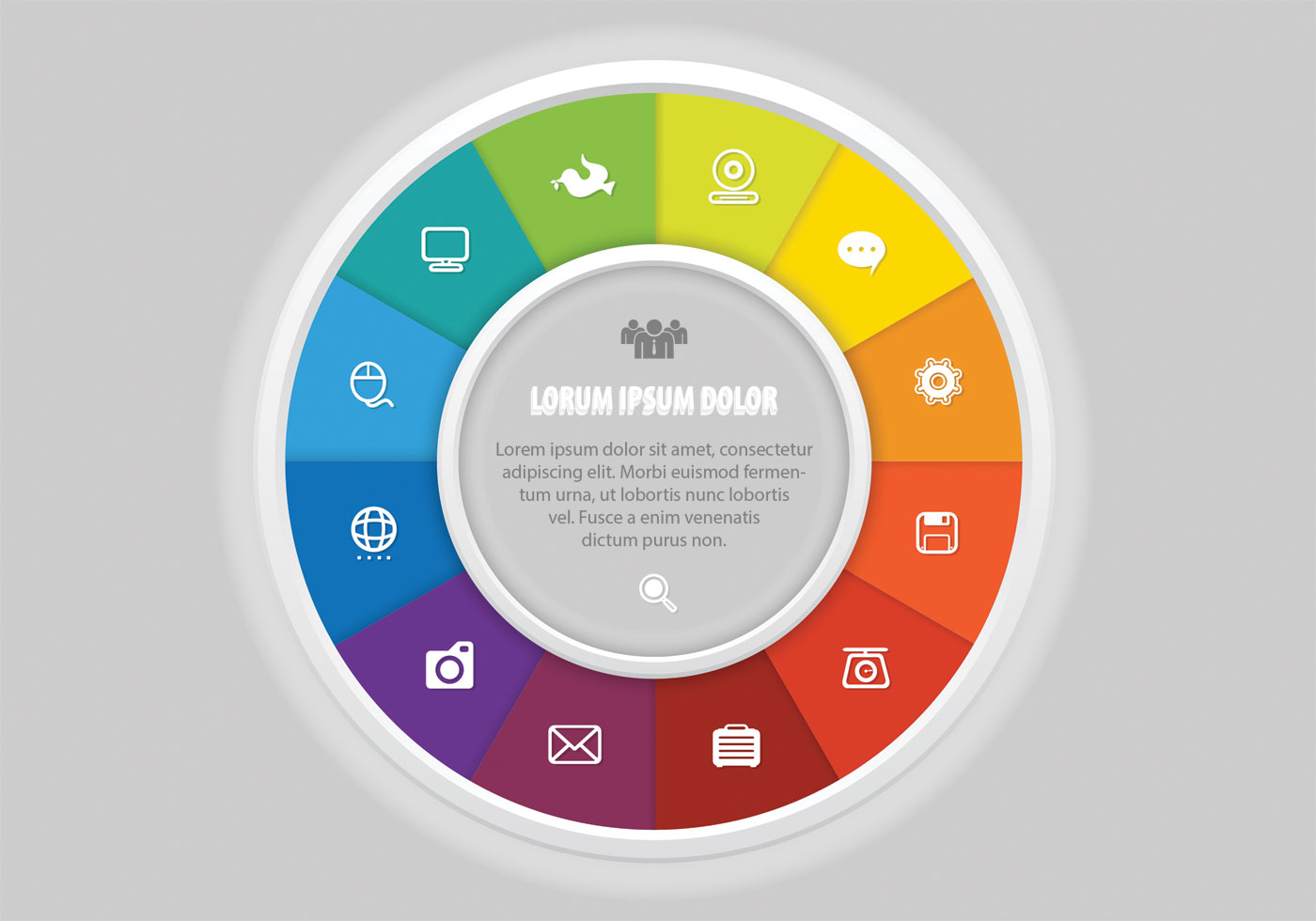 Colorful Wheel PSD with Icons - Free Photoshop Brushes at Brusheezy!