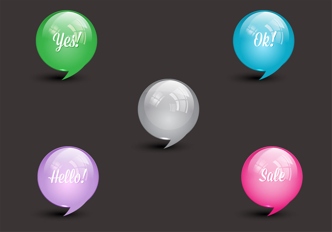 Glossy Speech Bubbles PSD - Free Photoshop Brushes at Brusheezy!