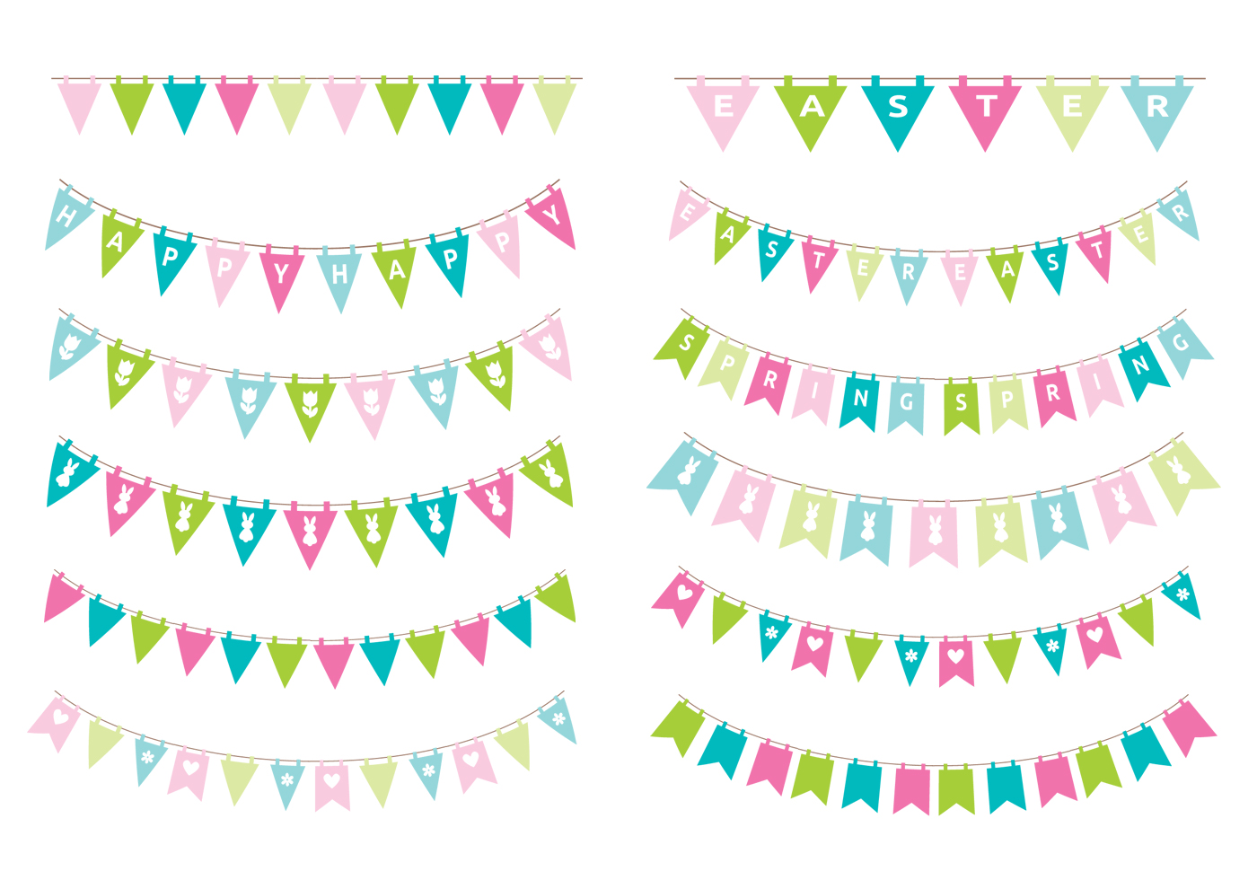 Spring Easter Bunting PSD Pack - Free Photoshop Brushes at Brusheezy!