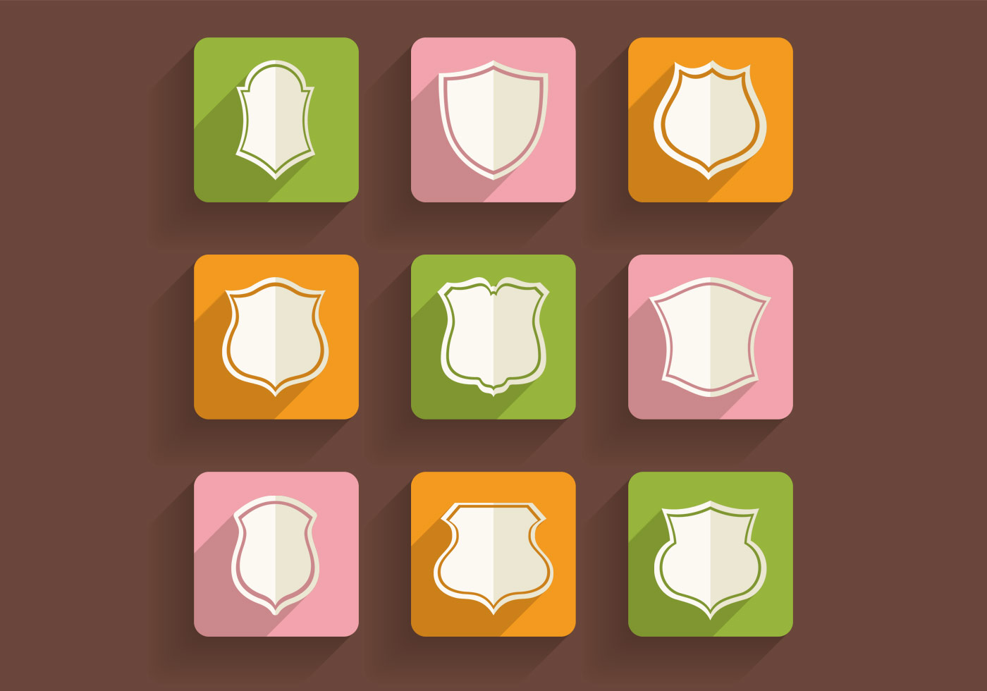 Retro Shields Icons PSD Pack - Free Photoshop Brushes at Brusheezy!