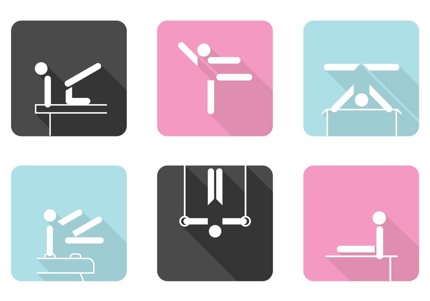 Gymnastics Icons PSD Set - Free Photoshop Brushes at Brusheezy!