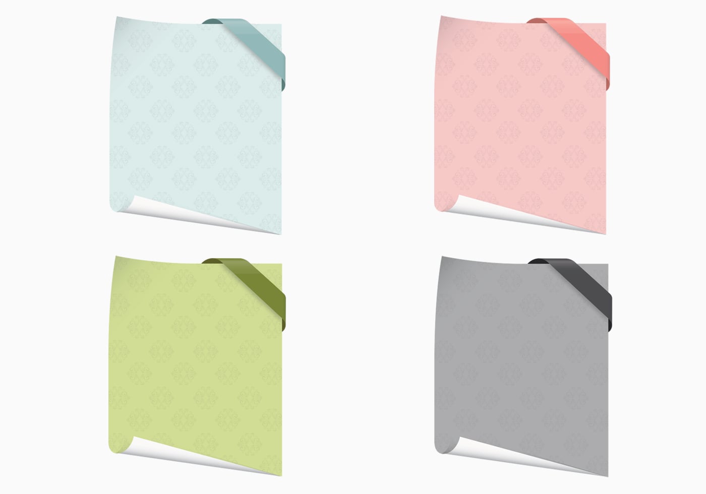 Curled Patterned Note Papers PSD Set - Free Photoshop Brushes at Brusheezy!