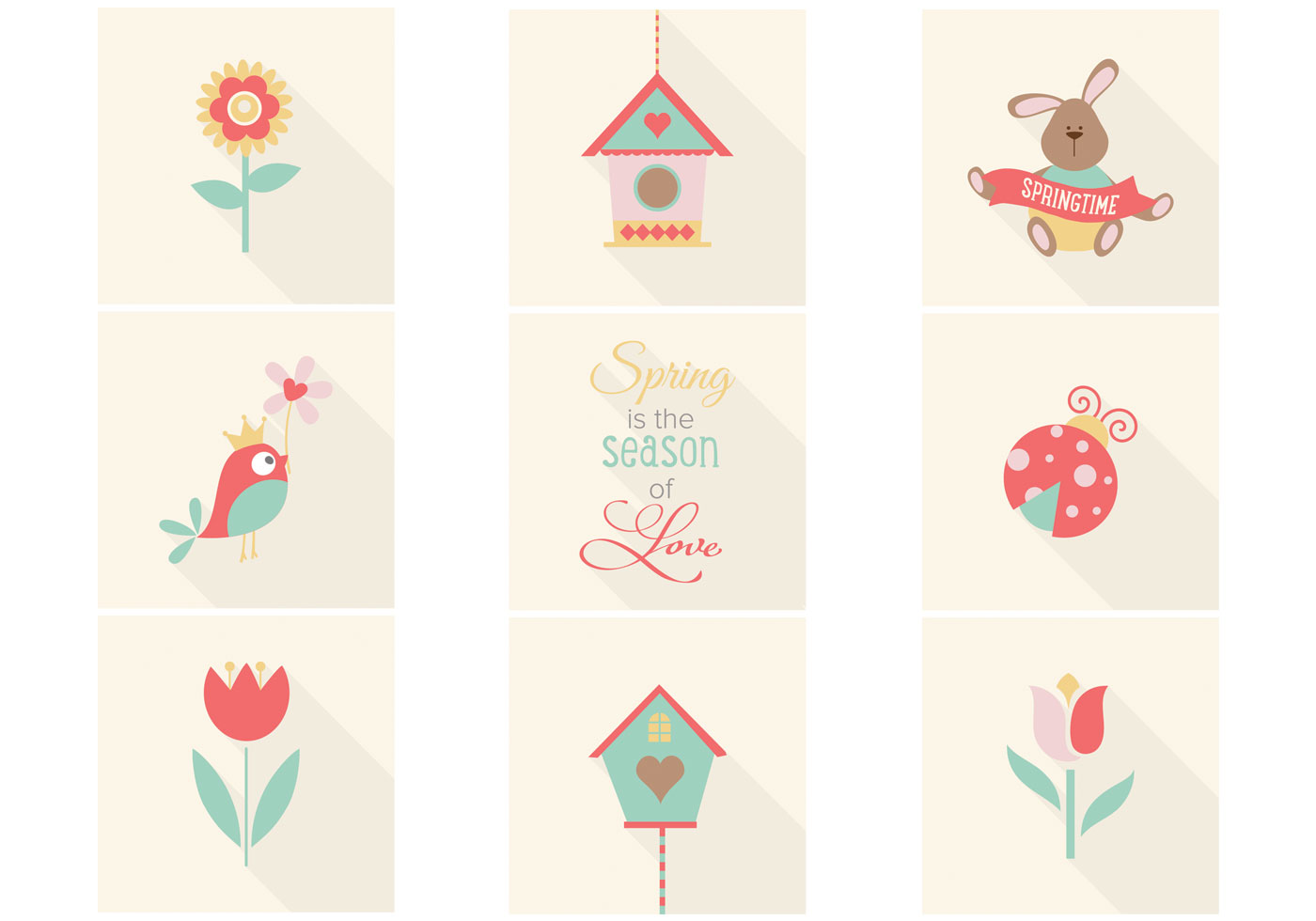 Cute Spring Icons PSD Pack - Free Photoshop Brushes at Brusheezy!