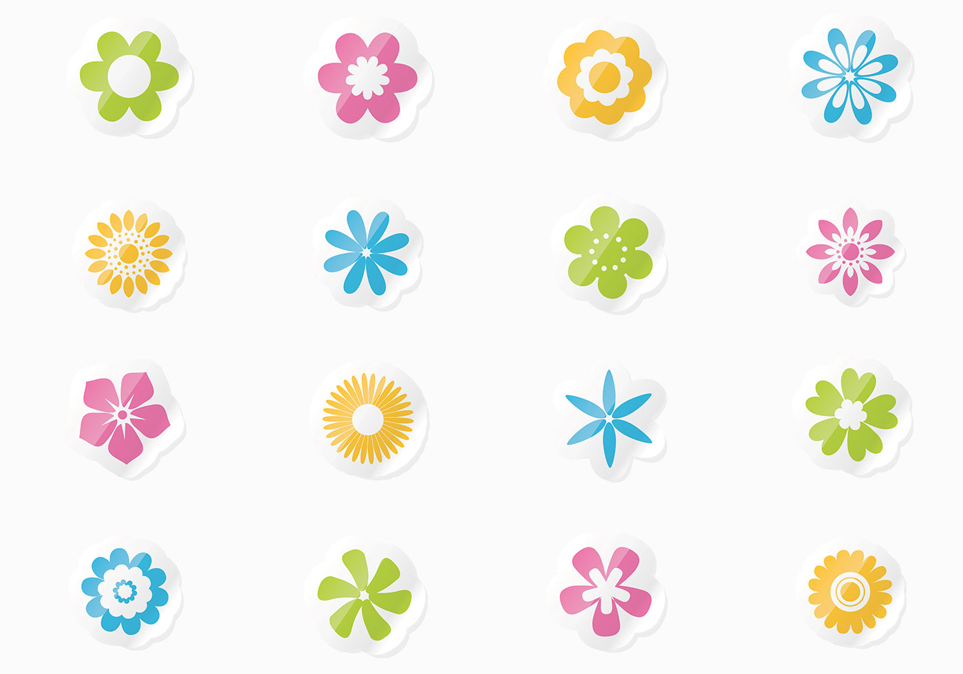 Fresh Floral Stickers PSD Set - Free Photoshop Brushes at Brusheezy!