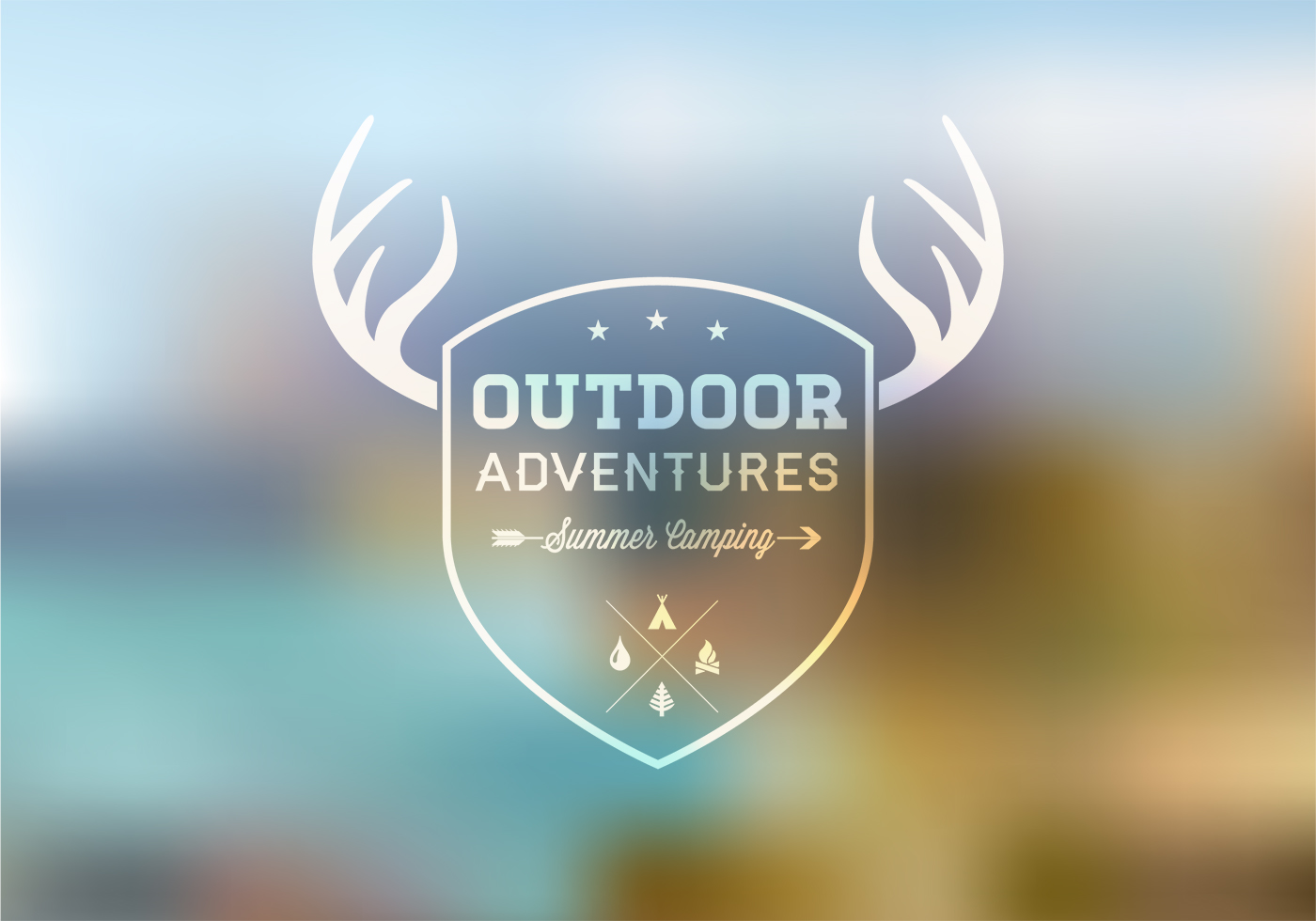 Outdoor Badge on Blurred Landscape PSD - Free Photoshop Brushes at ...