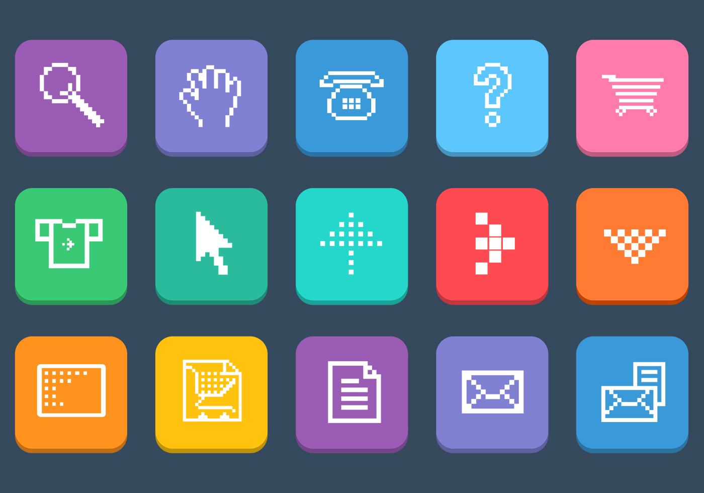 Various Pixel Web Icons PSD Set - Free Photoshop Brushes at Brusheezy!